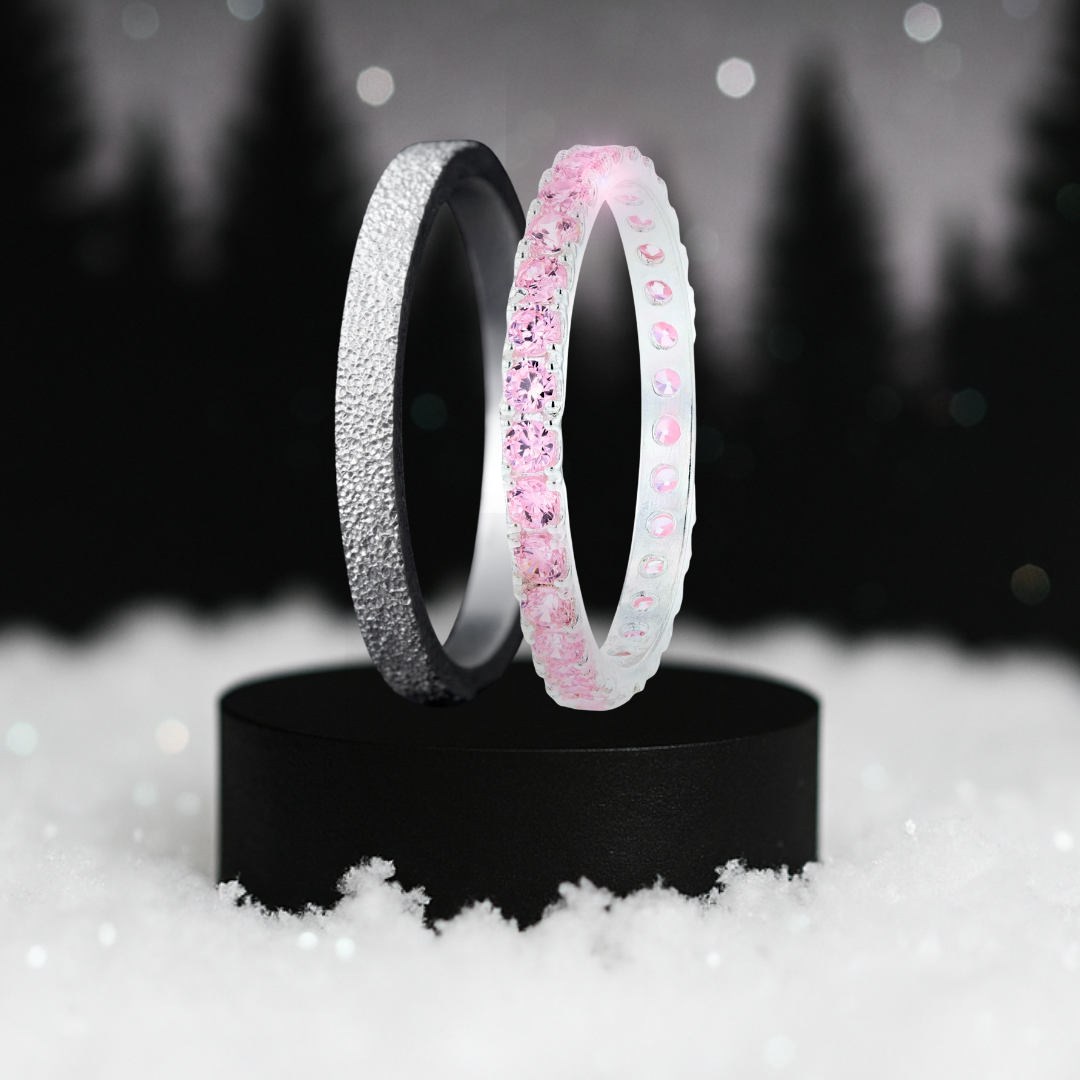 Pack Aura Sakura & neige éternelle (anneaux medium pour bague mood ...
