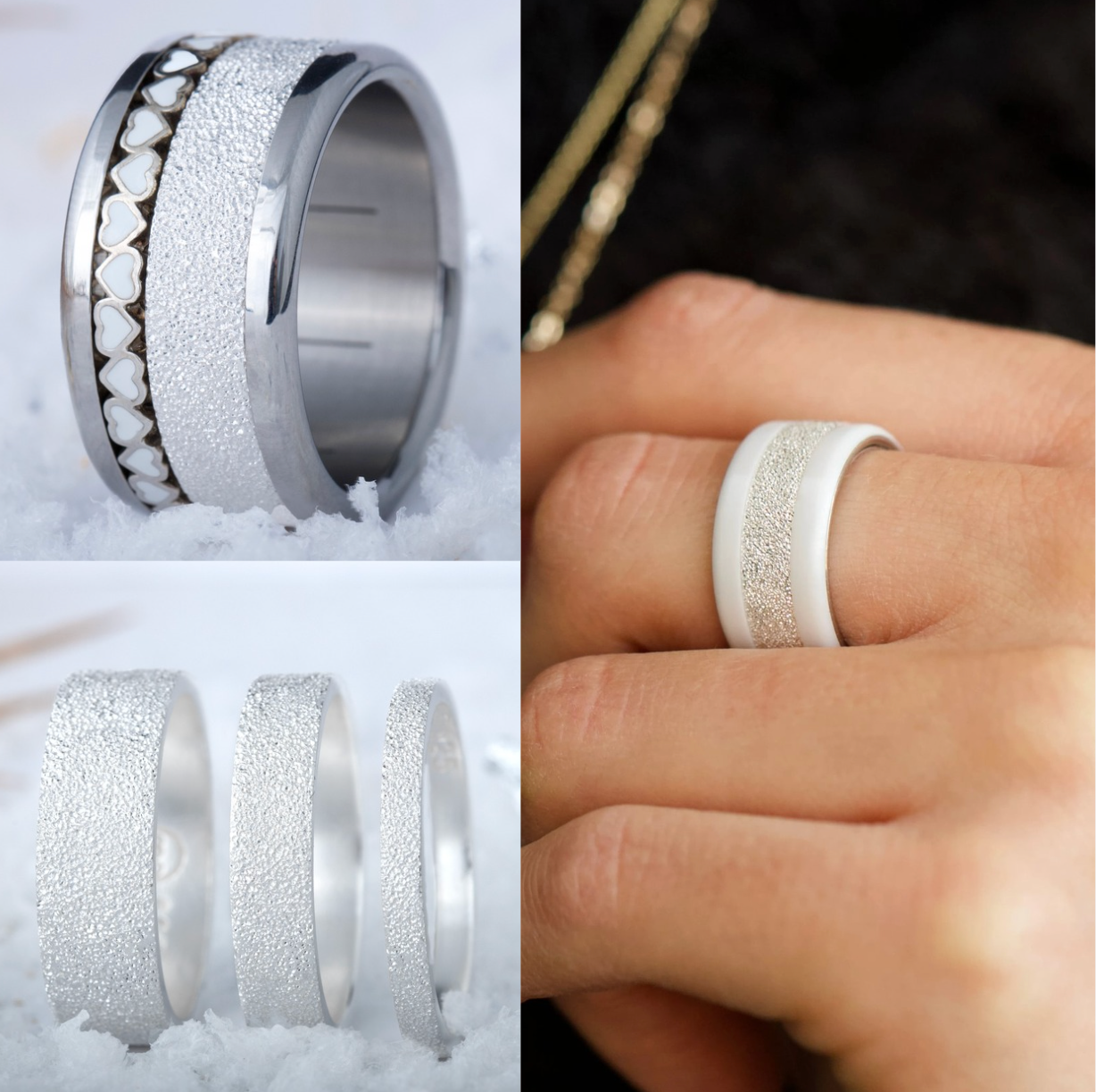 Bague en argent 925 "Neige éternelle" deux tiers mood pour les 20 ans ...