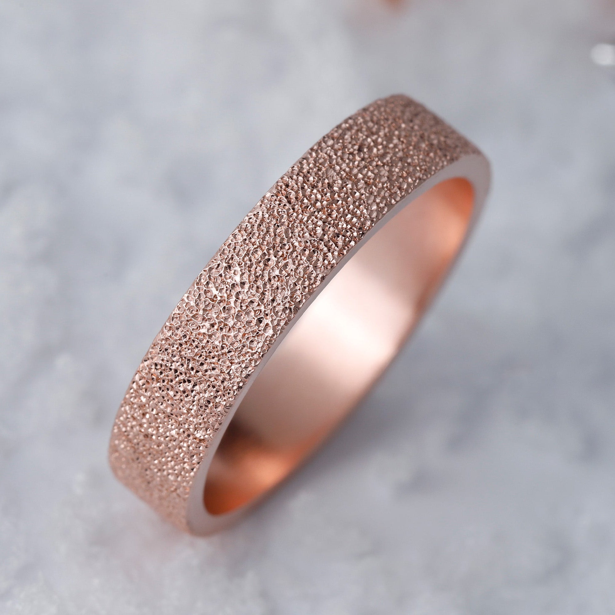 Bague en argent 925 "Neige éternelle" deux tiers or rose mood pour les ...